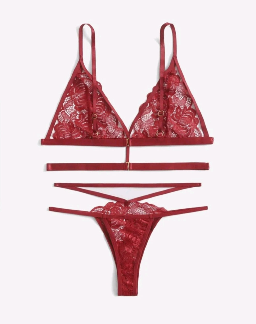 Conjunto de Lencería Sexy Con Ligas Color Rojo – Jenny Store CL